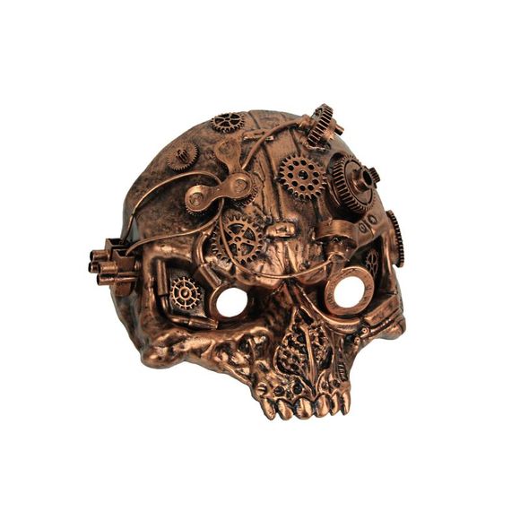 KBW Global Corp | Accessories | Copper Steampunk Half Face Cyborg Skull ...